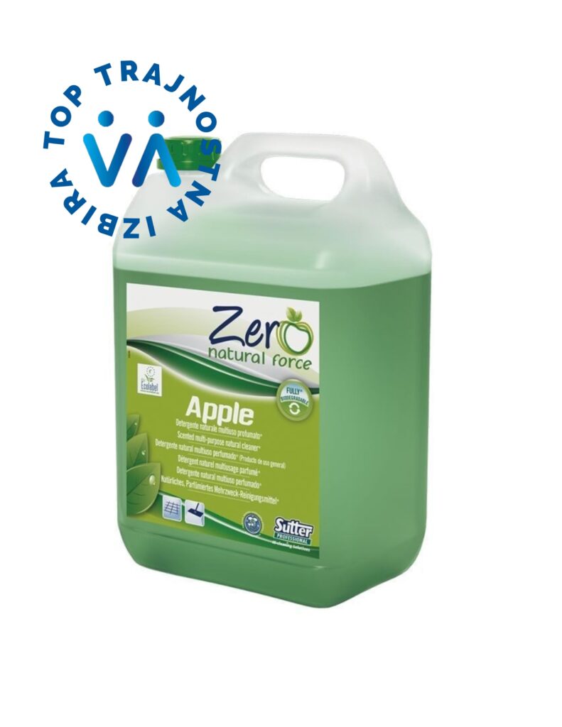 Čistilo SUTTER ZERO APPLE Ecolabel, za dnevno čiščenje talnih površin, 5 kg - Valtex